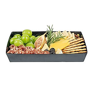 Restaurantware Matsuri Vision 9 x 6 x 1.5 Inch Large Sushi Trays 100 Greaseproof Sushi Packaging Boxes - Lids Sold Separately Disposable Black Paper Sushi Containers For Entrees Or Desserts