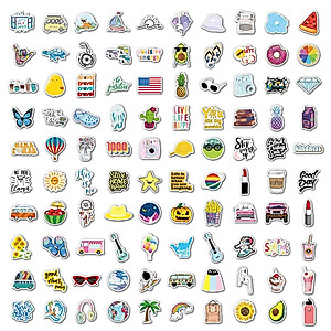 Taeekiy 100 Pcs Cute Aesthetic Stickers, Kawaii Stickers for Kids Teens Girls Mens Adults Waterproof Vsco Vinyl Cute Stickers Aesthetic for Water Bottles,Laptop, Phone Etc (Kawaii Stickers)