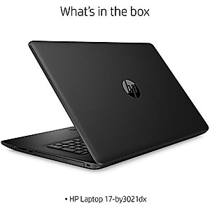 HP Newest 17.3" Laptop Intel i3 1005G1 8GB 1TB HDD Jet Black Windows 10 Home in S Mode with GS HDMI Cable