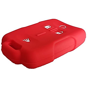 Smart Key Fob Cover Remote Case Keyless Protector Jacket for Chevrolet Silverado Colorado M3N32337100 13577770 13577771 GMC Sierra Yukon Cadillac (Red)