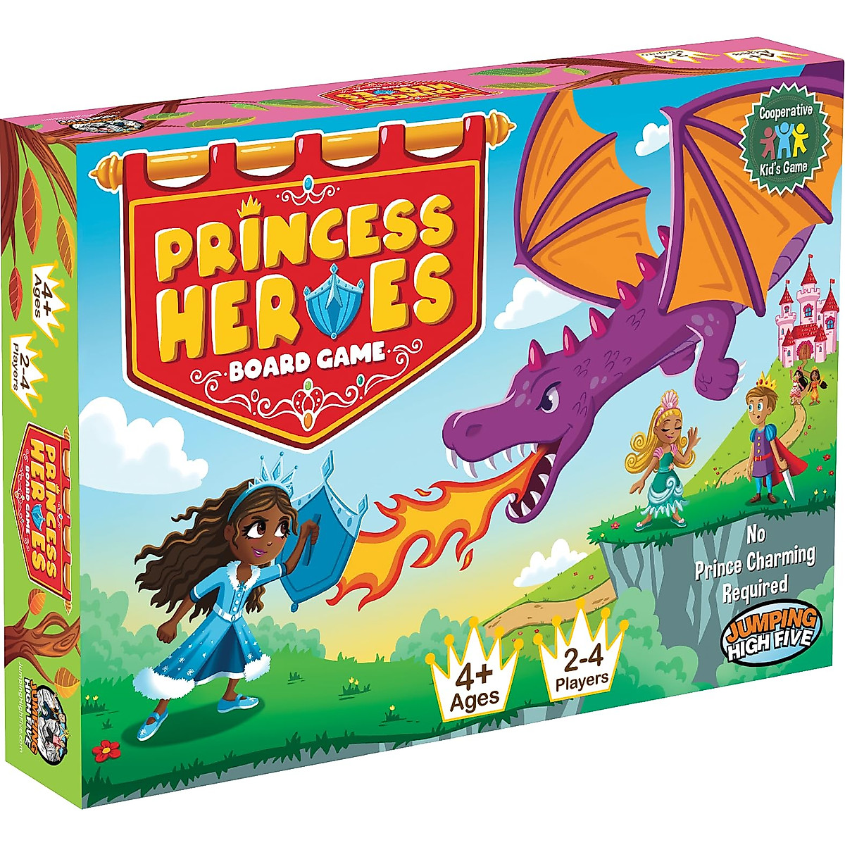 Jumping High Fives Princess Heroes Board Game - Cooperative Princess Castle Game for Kids Ages 4 and Up - Children Develop New Skills Through Play, Perfect for Family Fun Time