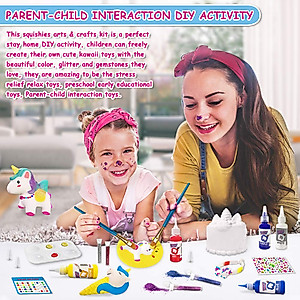 Heyzeibo Squishies Toys for Kids, Arts Crafts Squishy Gifts for Age 3 4 5 6+ Years Old Boys Girls Toddlers, Paint Your Own Squishies, Soft Stress Relief DIY Squishy Painting Toys for Adults Lovers