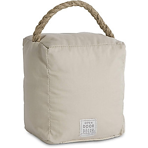 Pavilion Gift Company Lake Rules: Relax Unwind Enjoy Tan Door Stopper, Off White, 5" x 6"