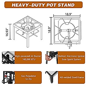 Creole Feast SBK0601 60 Qt. Seafood Boiling Kit with Strainer, Outdoor Aluminum Propane Gas Boiler Steamer with 10 PSI Regulator, 100,000 BTU Jet Burner