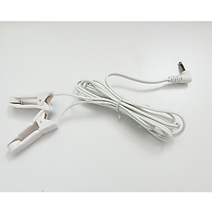 2pcs Breast & Ear Clip Electrode Lead Wires Jack DC 3.5mm Replacement Cables (DC Head 3.5mm)