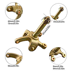 CWTD 17mm Left & Right Front Wheel Steering Knuckle Spindle for 70cc110cc 125cc ATV Quad Wheel Hub Go Kart ATV Quad Buggy