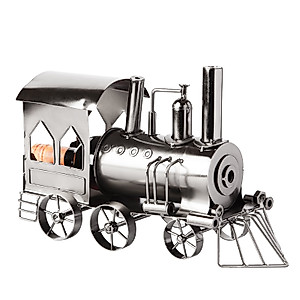 BRUBAKER Wine Bottle Holder Statue Locomotive Sculptures and Figurines Decor & Vintage Wine Racks and Stands Gifts Decoration