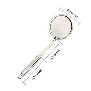 TEMCHY Hot Pot Fat Skimmer Spoon - Stainless Steel Fine Mesh Strainer for Skimming Grease and Foam