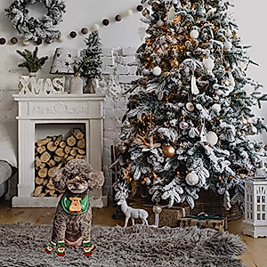 Dog Cat Christmas Outfit Hat Pet Small Dog Bib Costume 3 Pcs Christmas Santa Dog Clothes with Socks Lovely Cat Green Hats Tangcii Funny Puppy Dog Cosplay Outfits Dress Apparel Accessories Set