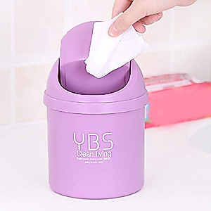 Trash Can Creative Desktop Mini Trash Can Covered Kitchen Living Room Desk Trash Box