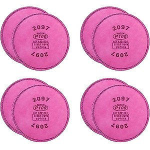 8pcs 2097 Filters for Respirator, Particulate Filter Cotton for P100 Filter Holders Filter Retainer Replacement for 6000 6200 6800 7000 FF-4 Series Breathing Mask for Against Dust