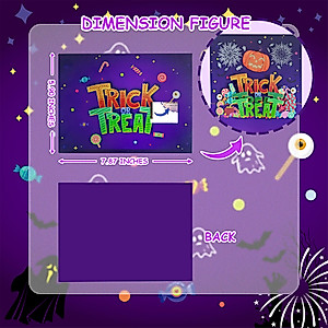 DTESL 3D Pop Up Trick Or Treat Pumpkin Halloween Card, with light and music, For Kids, Friend, Boyfriend, Girlfriend, Husband, Him, Women - Skull, Ghost, Envelope