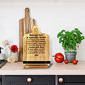 Aunt Gifts from Niece Nephew Aunt Gifts Cookbook Stand, Best Aunt Ever Gifts Aunts Birthday Gifts and Auntie Gifts to My Auntie Gifts Kitchen Recipe Book Stand C-010