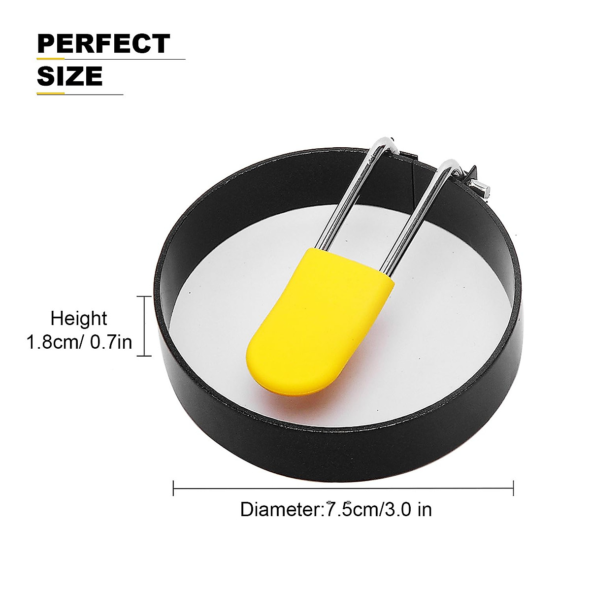 Jubimotan 3.0" Egg Rings Set of 2, Pancake Mold for frying Eggs and Omelet, Large Ring for Frying Eggs, Round Mold for English Muffins - Griddle Cooking Shaper for Breakfast