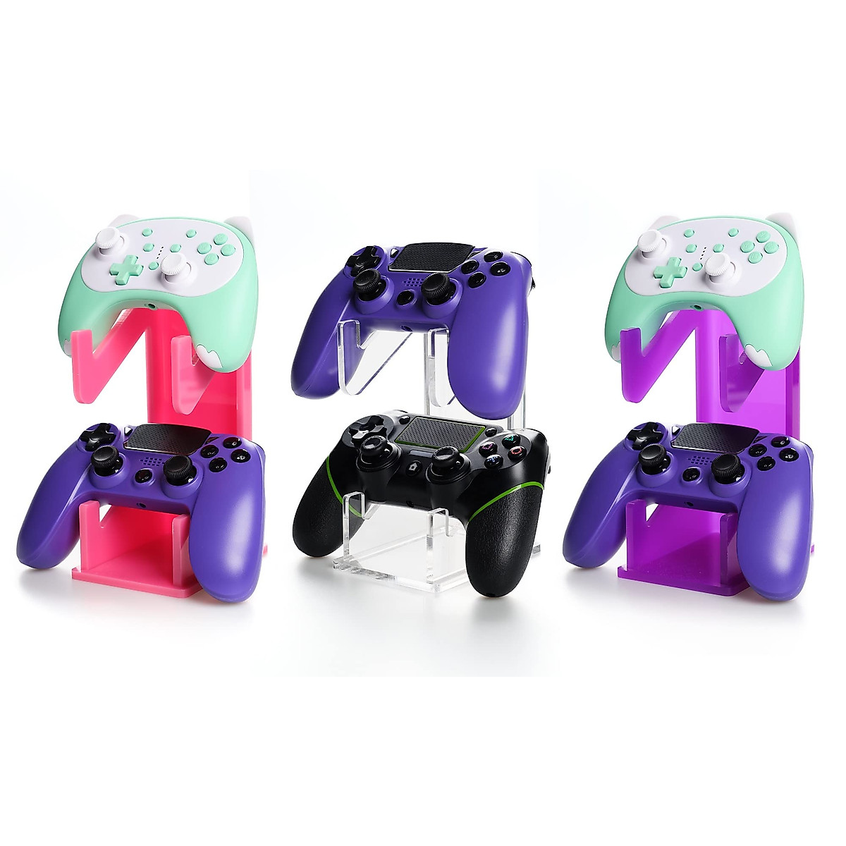 Aspens Design Controller Holder Pink, Universal Stand, Suitable for Almost All Controllers Cute Kawaii Gaming Accessories, Aesthetic Room Decor Bubblegum Pink