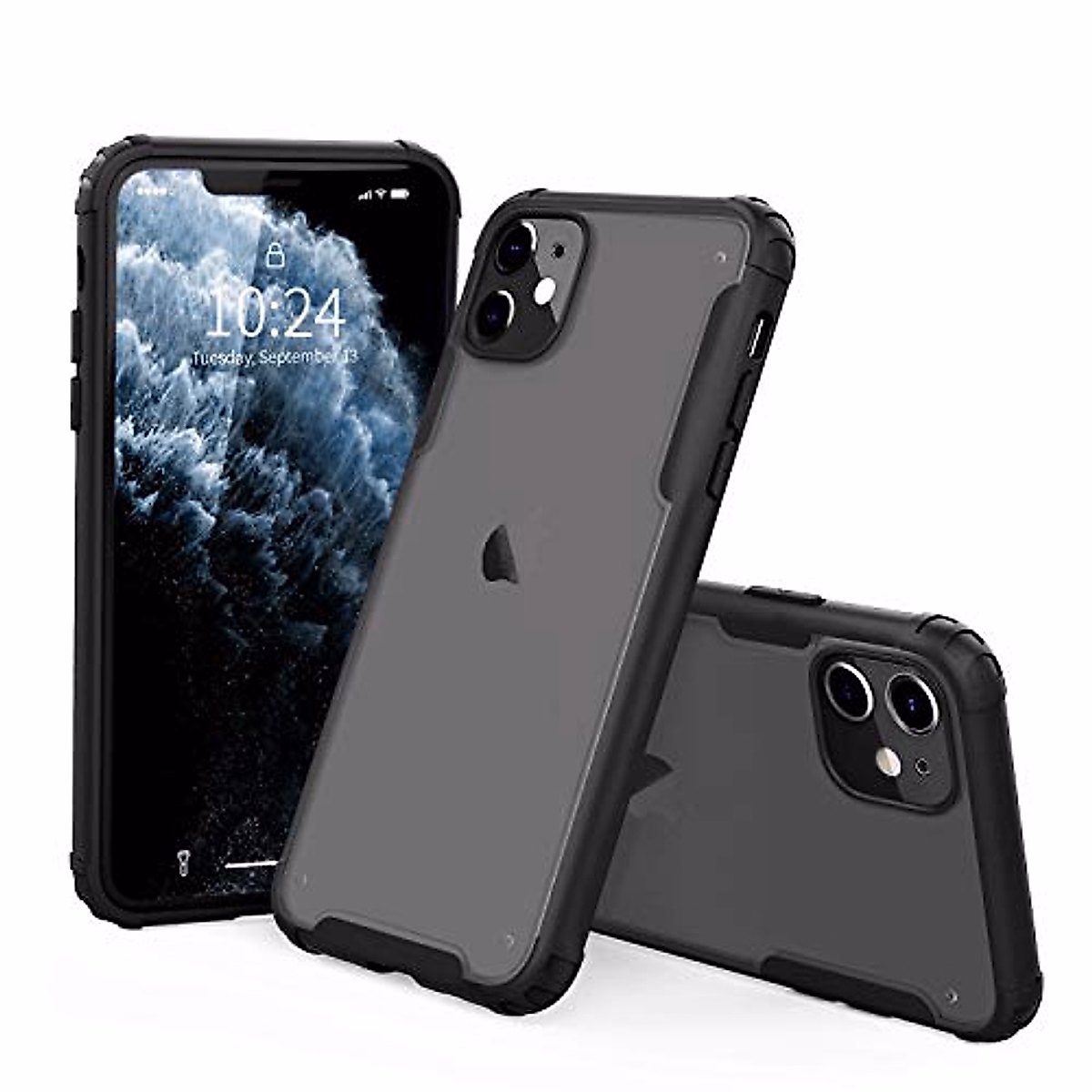 ZILLKO Compatible with iPhone 11 Case - Military Grade Drop Protection - Shockproof Phone Armor - Scratch Resistant - Lightweight - Slim Protective - Hybrid Case Designed for iPhone 11 6.1" - Black