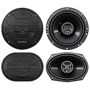 Hifonics 2 ZS693 6x9 800 Watt Car Audio Coaxial Speakers+2 6.5" 600w Speakers