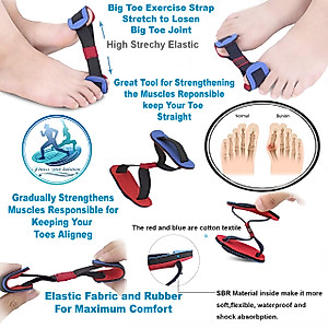 Bunion Corrector and Hallux Valgus Pain Relief Kit | Orthopedic Big Toe Straightener | Adjustable Splint Protective Sleeves | Toe Separator Spacer, Splint Correction Aid for Women,Men - 11 Pack