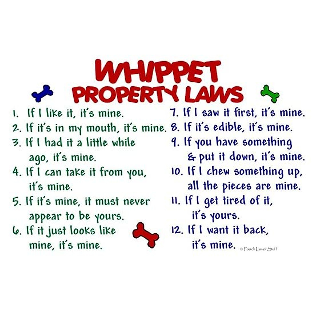 CafePress Whippet Property Laws 2 Mug Ceramic Coffee Mug, Tea Cup 11 oz