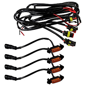 4Pcs LED Grille Light Kit Compatible for 2016-2021 Toyota Tacoma SR5 Crew Cab Pickup 4-Door (Amber)