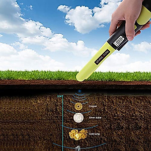 Metal Detector Pinpointer Waterproof,LCD Display with High Sensitivity,360° Scanning,Sound/Vibration Indication（Three Mode） Holster/Hanging Wire