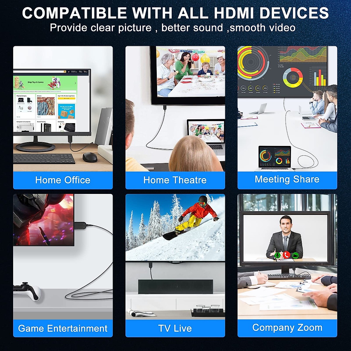 8K HDMI 2.1 Cable, 6.6FT Ultra High Speed HDMI Cord Supports 48Gbps 4K@120Hz/144Hz Compatible with Xbox X/S, Ps4 Pro, PS6, Soundbar, Apple TV, Samsung/LG OLED TV, Laptop, Monitor/Roku Ultra