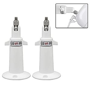 Haoyou Metal Adjustable Mounts Bracket Mount Outdoor/Indoor Compatible with Arlo pro 4/pro 2/Arlo pro/Arlo Ultra/Ultra 2/ Arlo Go/Arlo Essential Spotlight Cameras（2 Pack White）