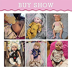 QARUQASE Lifelike Reborn Baby Doll - 19 Inch Skeleton, Silicone Full Body Realistic Newborn Girl, Soft Body, Waterproof