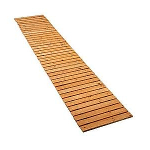 Plow & Hearth 6-Foot Cedar Wooden Pathway | Portable | Weather-Resistant Walkway for Yard & Garden | Easy to Clean & Store | 72" L x 18" D x 6" H