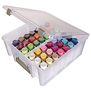 ArtBin 6828AG Paint Storage Tray, Art & Craft Supply Storage, Super Satchel System Accessory, Wall Mountable 21 Compartment Paint Organizer, White