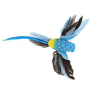 Oeey 12 Pcs Artificial Foam Hummingbird Feather Bird Figurine Simulation Feather Bird Ornaments for DIY Craft Wedding Decoration Home Garden Party Christmas Tree Embellishing Metal Clip