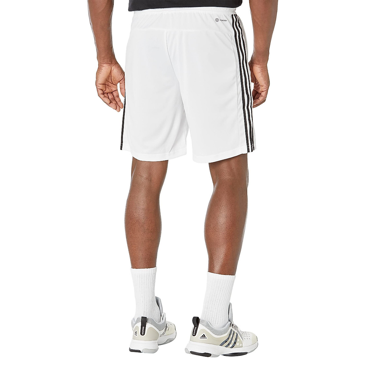 adidas Men's Essentials Pique 3-Stripes Training Shorts, White/Black, 3X-Large