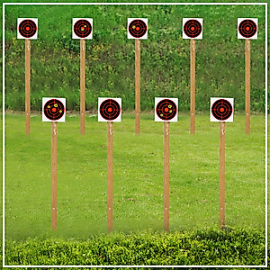 DECYOOL Shooting Targets, 3 Inch Splatter Paper Targets Self Adhesive Targets Stickers, Round Fluorescent Yellow Reactive Targets for Pistol, Rifle, BB Gun, Airsoft Shooting Outdoor and Indoor