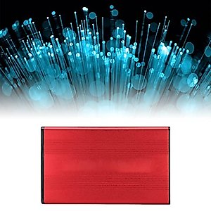 HDD Enclosure, 2.5 inch 5Gbps USB 3.0 External SATA SSD Hard Drive Enclosure for SATA 5 Gbps Portable External HDD for Windows,OS X, Vista(Red)
