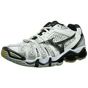 Mizuno Women's Wave Tornado 8 Volleyball Shoe,White/Black,11.5 M US