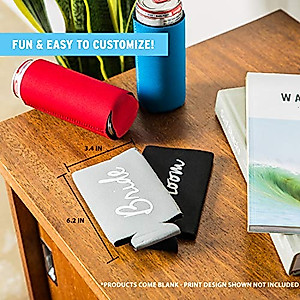 Slim Can Cooler Sleeves (9 Pack) for White Claw Sleeves for 12oz Skinny Can Coolers - Soft Insulated Slim Sleeves for Cans - Beer Sleeves for Cans like Michelob Ultra Can Holders for Tall Skinny Cans