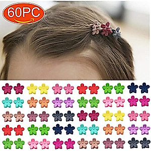 Elesa Miracle 60pcs Baby Girl Mini Hair Claw Clips Flower Hair Bangs Pin Baby Girl Hair Accessories Clips