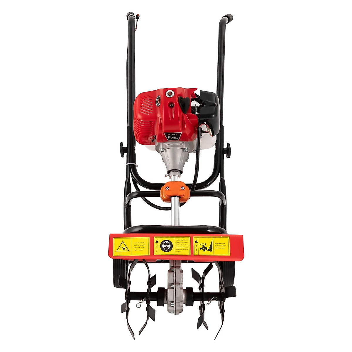 Gas Tiller,52CC 2 Stroke Garden Cultivator Gas Powered,Gasoline Garden Farm Tilling Rototiller for Lawn, and Field Soil Cultivation