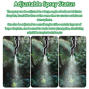 [2-Pack] Reptile Mister Nozzles，Reptile Misting Nozzles 1/4'', Reptile Fogger Fine Mist Nozzles for Reptile Terrarium, Paludarium, Vivarium, Plants, Amphibians, Tank