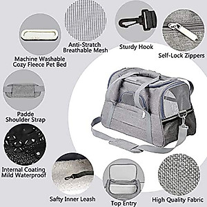 Prodigen Pet Carrier Airline Approved Pet Carrier Dog Carriers for Small Dogs, Cat Carriers for Medium Cat Small Cat, Small Pet Carrier Small Dog Carrier Airline Approved Cat Pet Travel Carrier