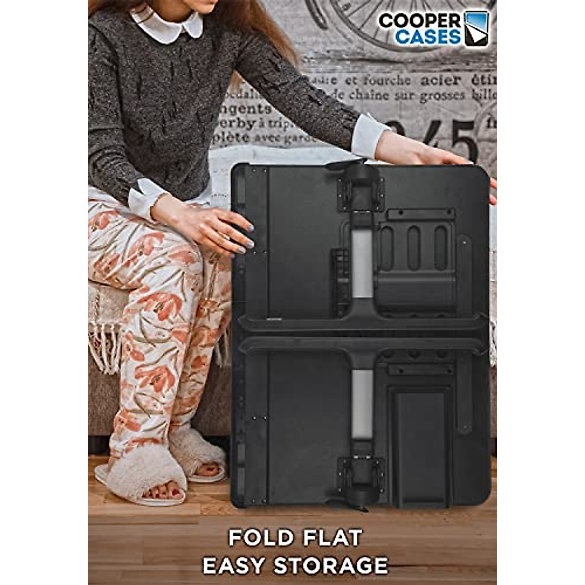 Cooper Desk PRO Adjustable Laptop Table, Bed Desk for Laptop, Desk for Bed, Lap Desk for Laptop, Adjustable Lap Desk for Bed, Portable Desk, Laptop Stand for Bed Floor Desk