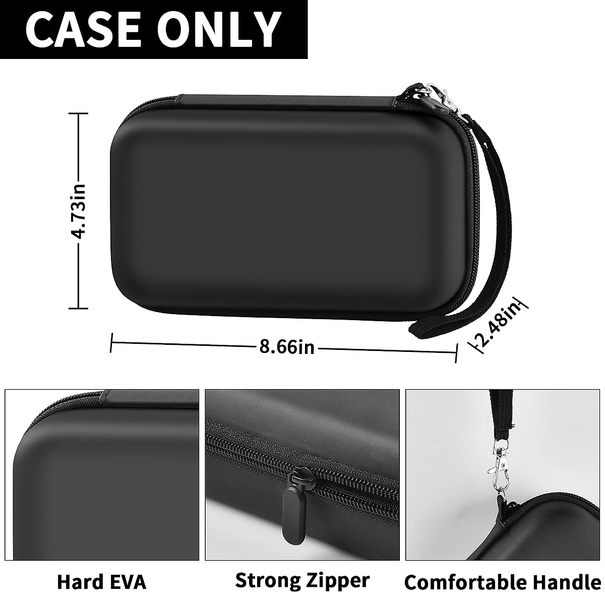 Case Compatible with Texas Instruments TI-Nspire CX II/TI Nspire CX/TI-NSPIRE CX-II T CAS/for for TI-84 Plus/TI-83 Plus CE for HP Prime Color Graphing Calculator, Storage Holder-Black(Box Only)