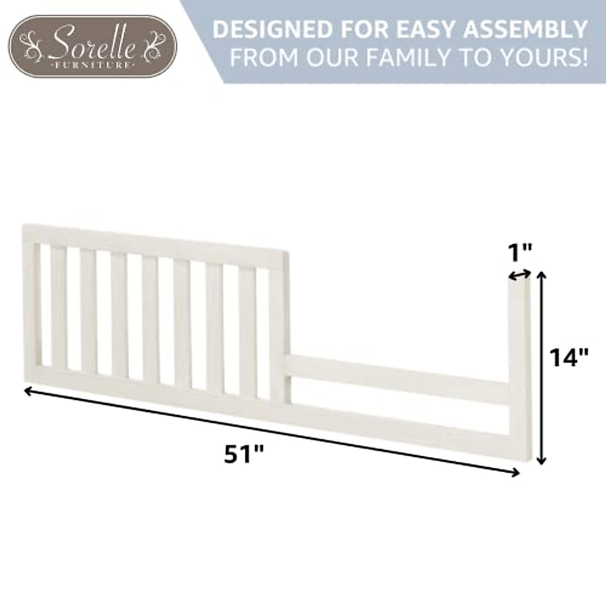 Sorelle Furniture Toddler Rail, Espresso