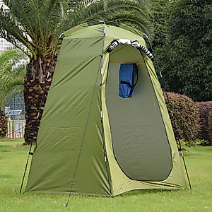 Changing Room Privacy Tent, Portable Pop Up Pod, Outdoor 180cm Changing Tent, with Clothesline and Storage Bag, Rear Side with A Window, Collapsible Outdoor Shelter for Camping, Beach & Rain