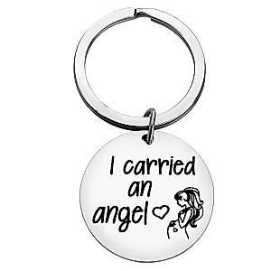 Mom Memorial Baby Gift Miscarriage Memorial Keychain I Carried An Angel Keychain Miscarriage Stillborn Infant Child Loss Memorial Gift Miscarriage Sympathy Gift Jewelry In Memory of Infant Child Gift