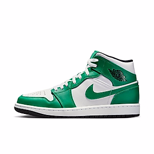 Jordan Men's 1 Mid Lucky Green/Black-White (DQ8426 301) - 14