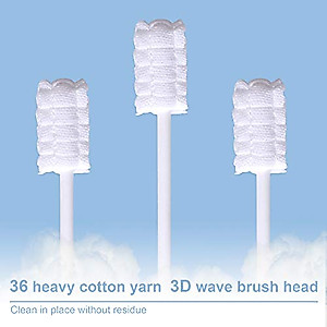 XANAD Baby Toothbrush, 36PCS Infant Toothbrush, Baby Tongue Cleaner, Newborn Baby Disposable Tongue Cleaning Infant Oral Stick Dental Care for 0-36 Month Baby, 1Pcs Finger Toothbrush Include