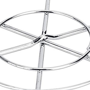 TOPINCN Grill Net BBQ Wire Mesh Rack Metal Round Shape Barbecue Grilled Grid Rack Steaming Cooling Outdoor Garden Camping Picnic Tool