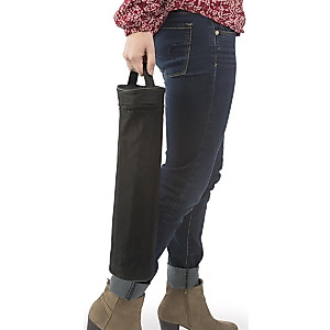 Displays2go Trade Show Magazine Literature Rack, Portable, Floor Standing, Carry Bag (4 Pocket)