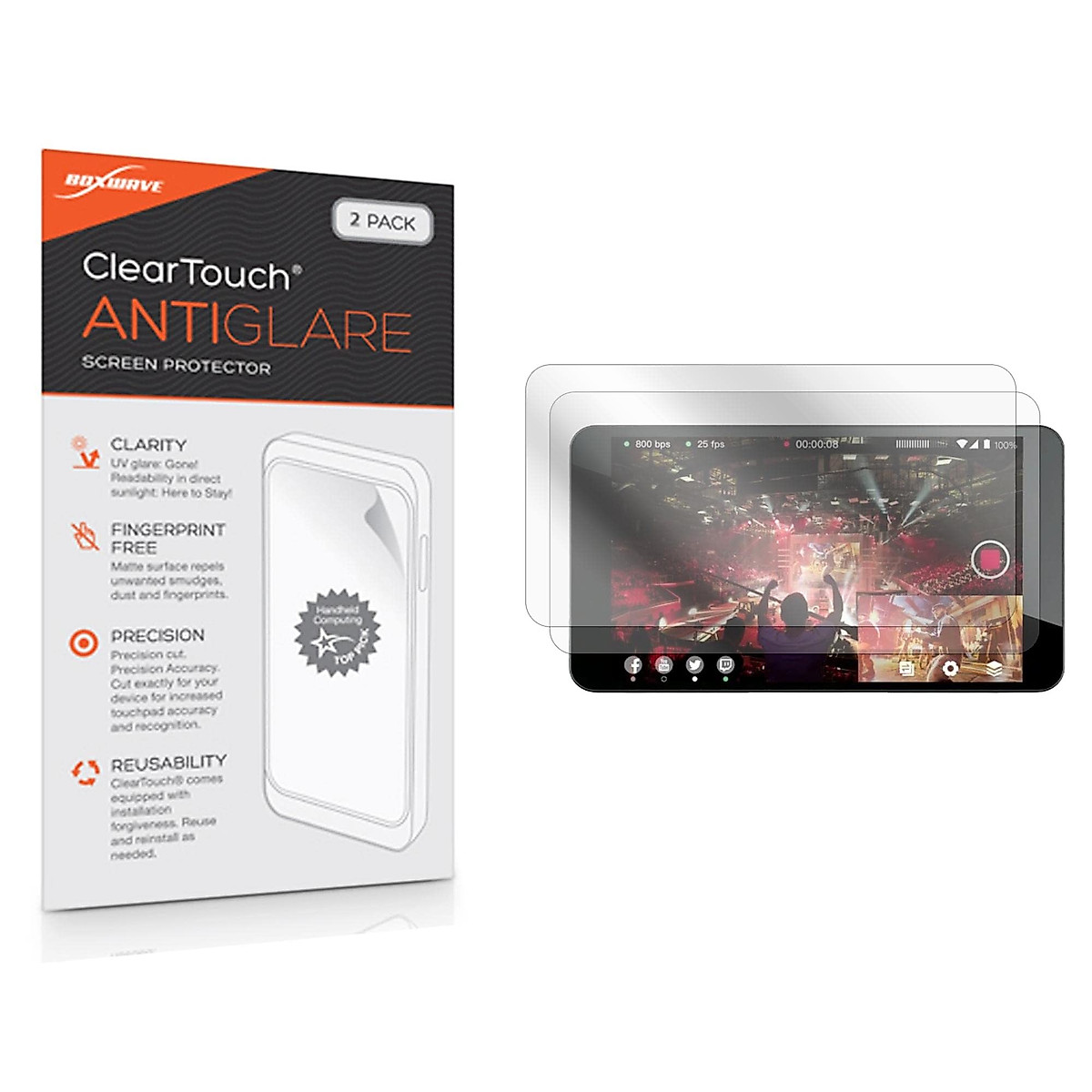 BoxWave Screen Protector Compatible with Yolo LIV YoloBox (Screen Protector ClearTouch Anti-Glare (2-Pack), Anti-Fingerprint Matte Film Skin for Yolo LIV YoloBox